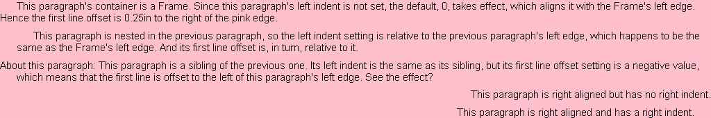 Paragraph Formats and Options