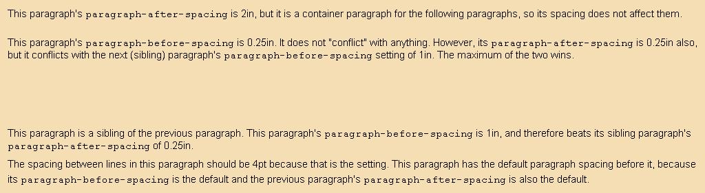 Paragraph Formats and Options