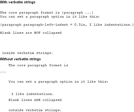 Paragraph Formats and Options