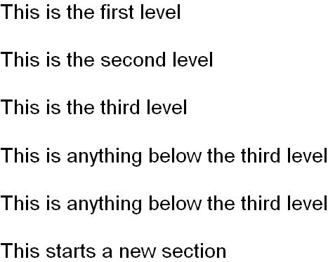 Paragraph Formats and Options